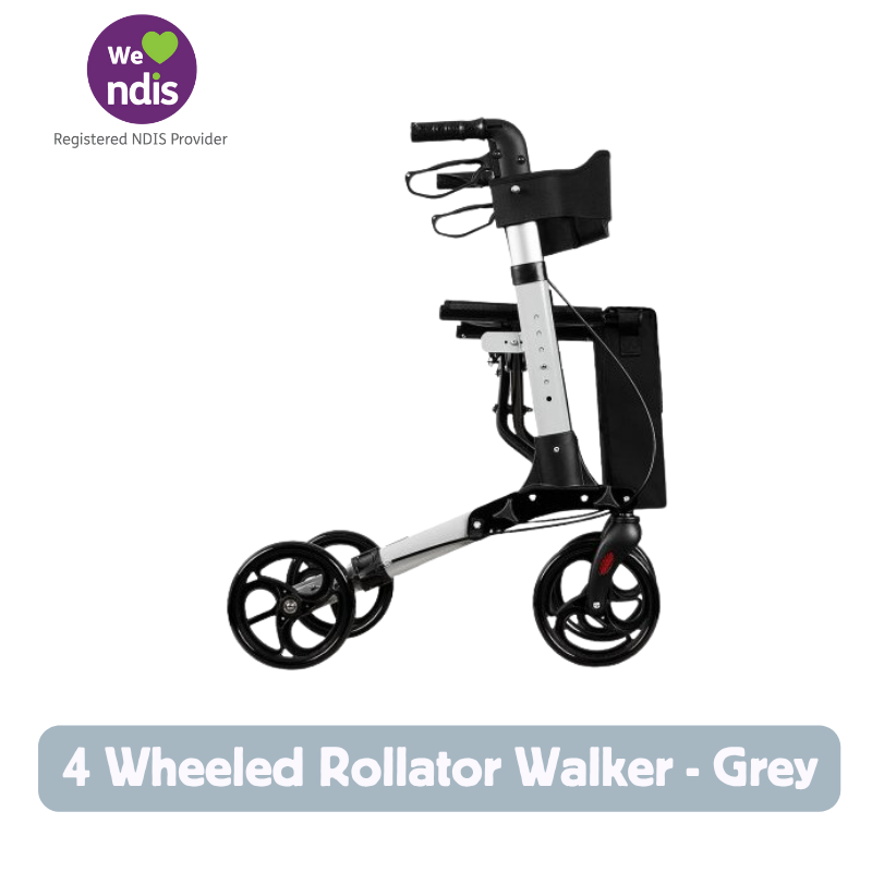 4 Wheeled Rollator Walker - Grey
