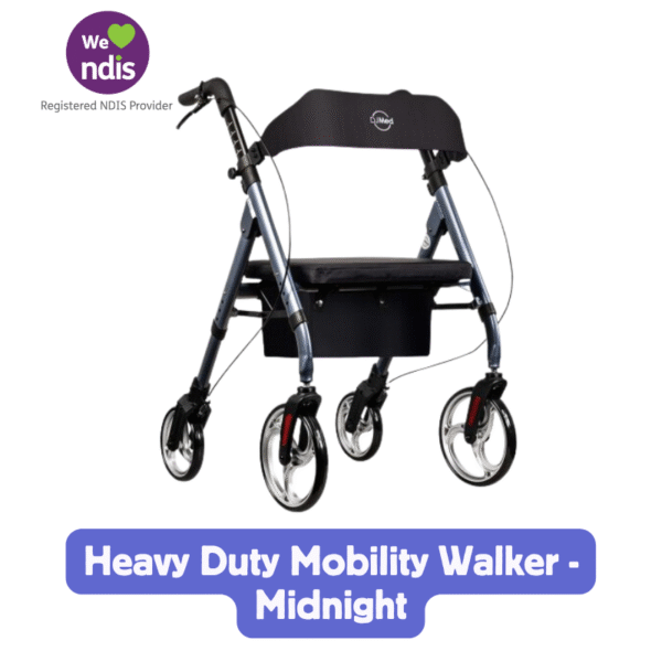 Heavy Duty Mobility Walker - Midnight