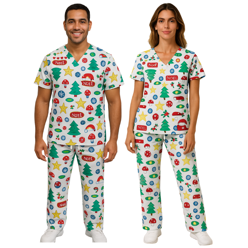 Cotton Scrub Set - Christmas